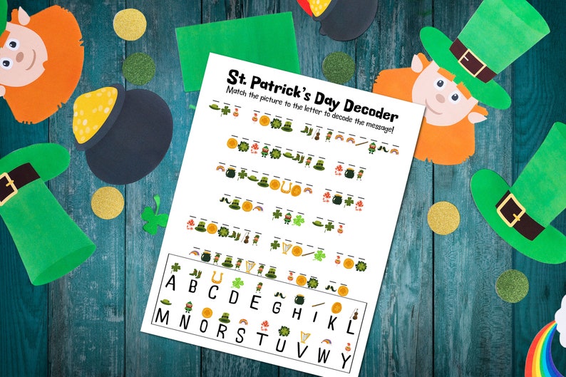 St. Patrick's Day Decoder Activity Sheet - Etsy