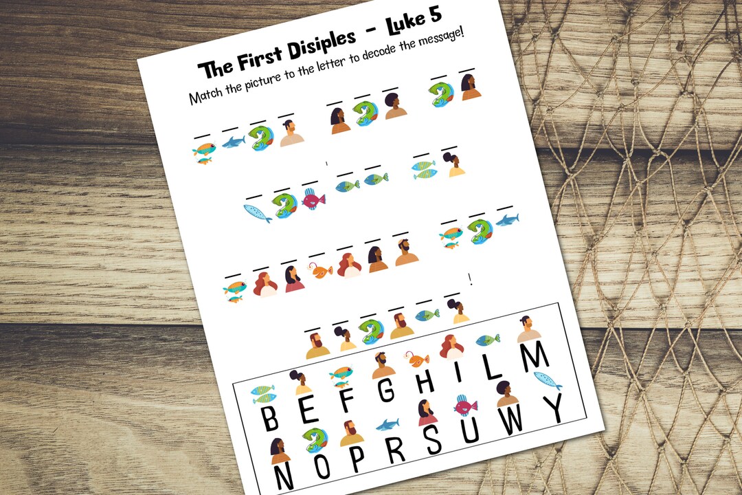 The First Disciples Decoder Activity Sheet - Etsy