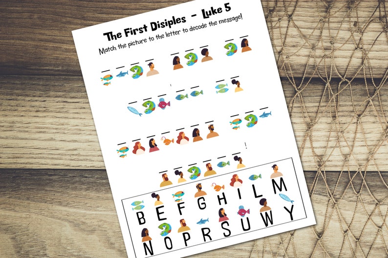 The First Disciples Decoder Activity Sheet - Etsy