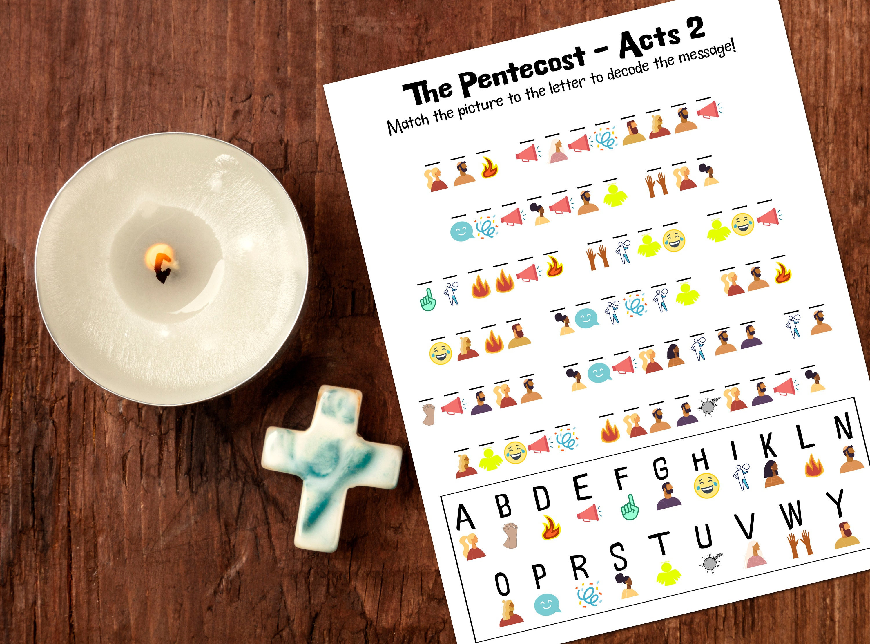 The Pentecost - Acts 2 Decoder - Etsy