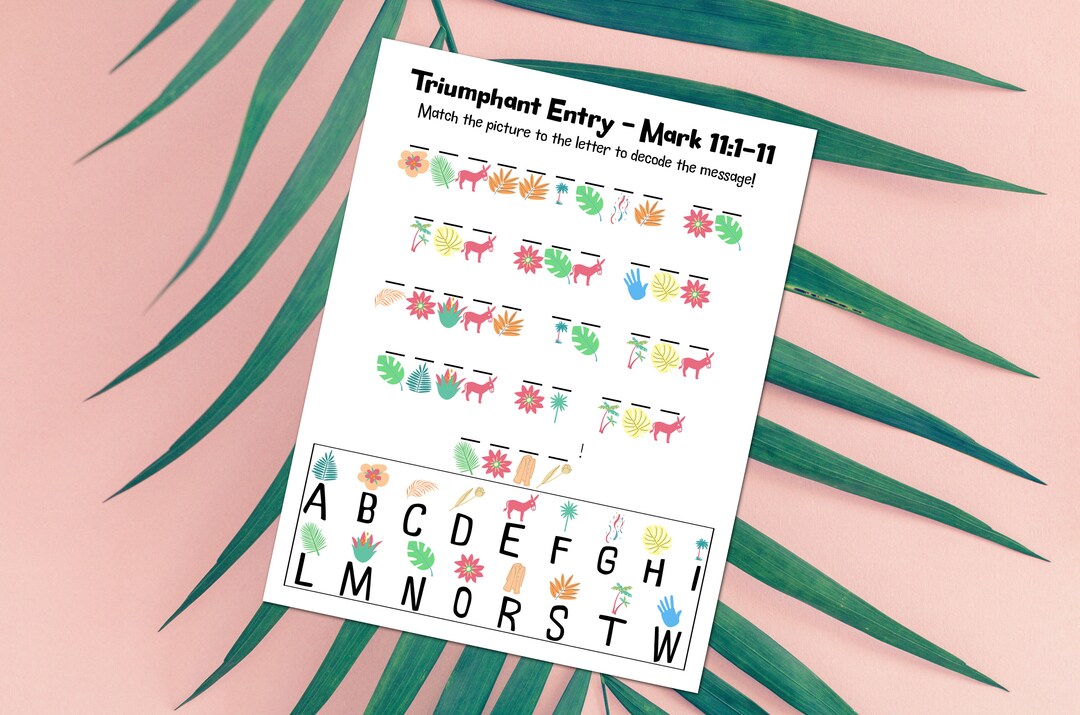 Triumphant Entry Decoder Activity Sheet - Etsy