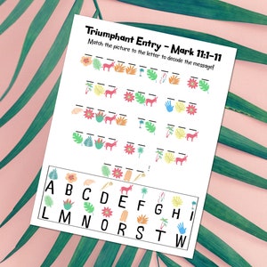 Triumphant Entry Decoder Activity Sheet - Etsy