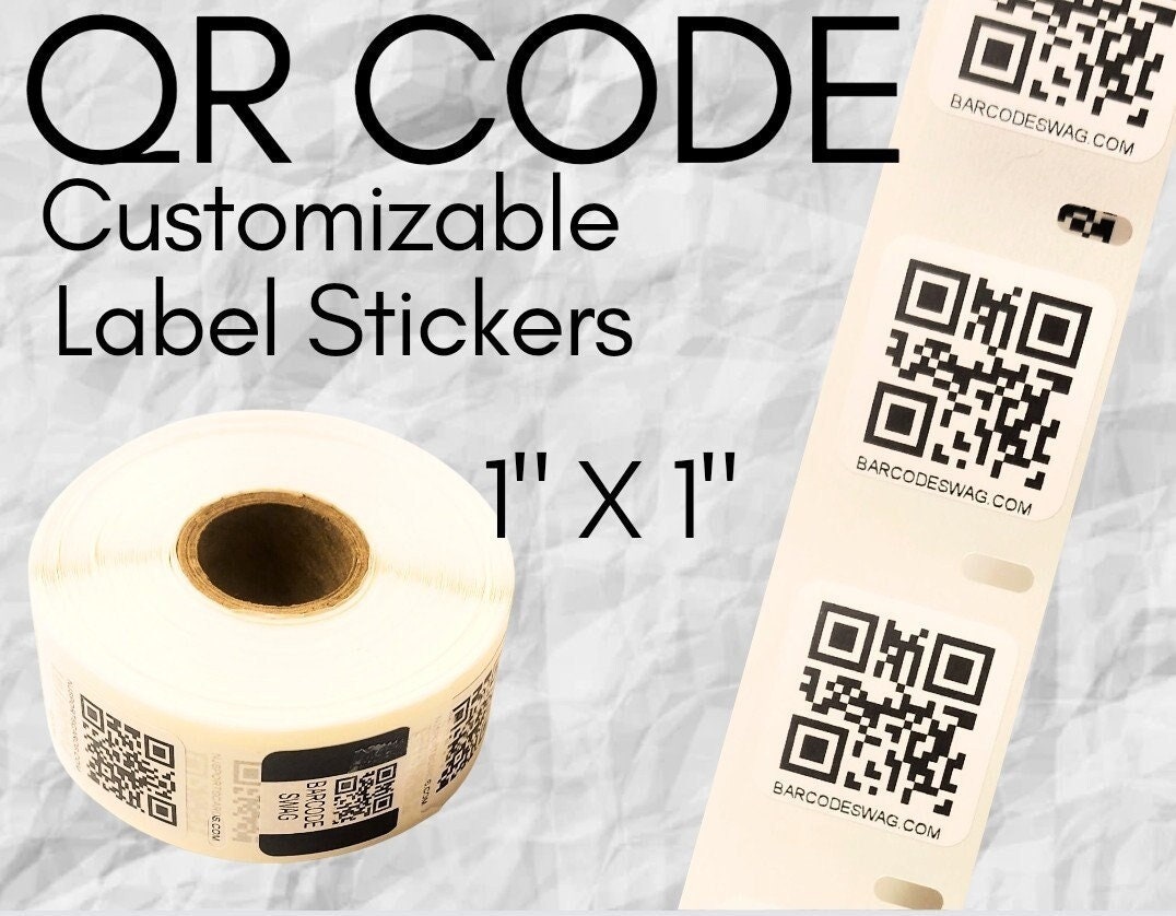 QR Code Customizable 1"x1" Sticker| Labels | Asset | Lowest Pricing and Best Quality on Etsy - Etsy