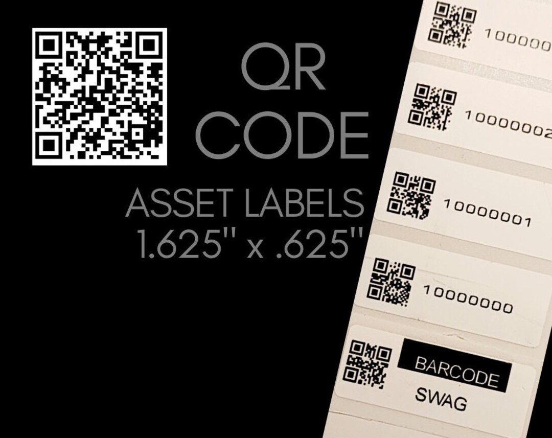 QR Code Asset Tag Labels - Etsy