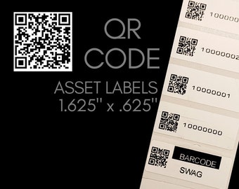 QR Code Customizable 1"x1" Sticker| Labels | Asset | Lowest Pricing and ...