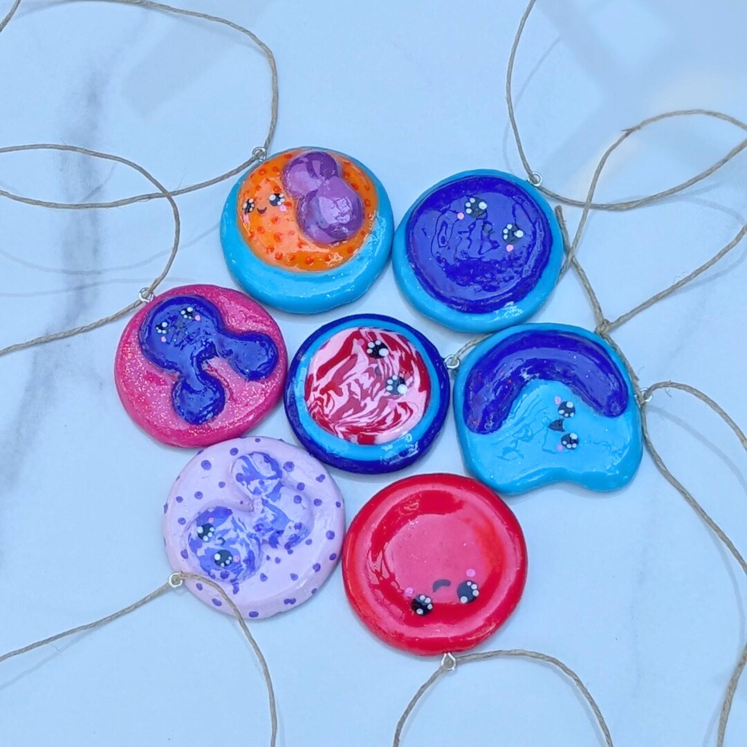 White Blood Cell Blood Stem Cell and Red Blood Cell Ornaments Bundle ...
