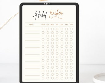 Minimalist Habit Tracker | Printable | Yearly Habit Tracker | Instant ...