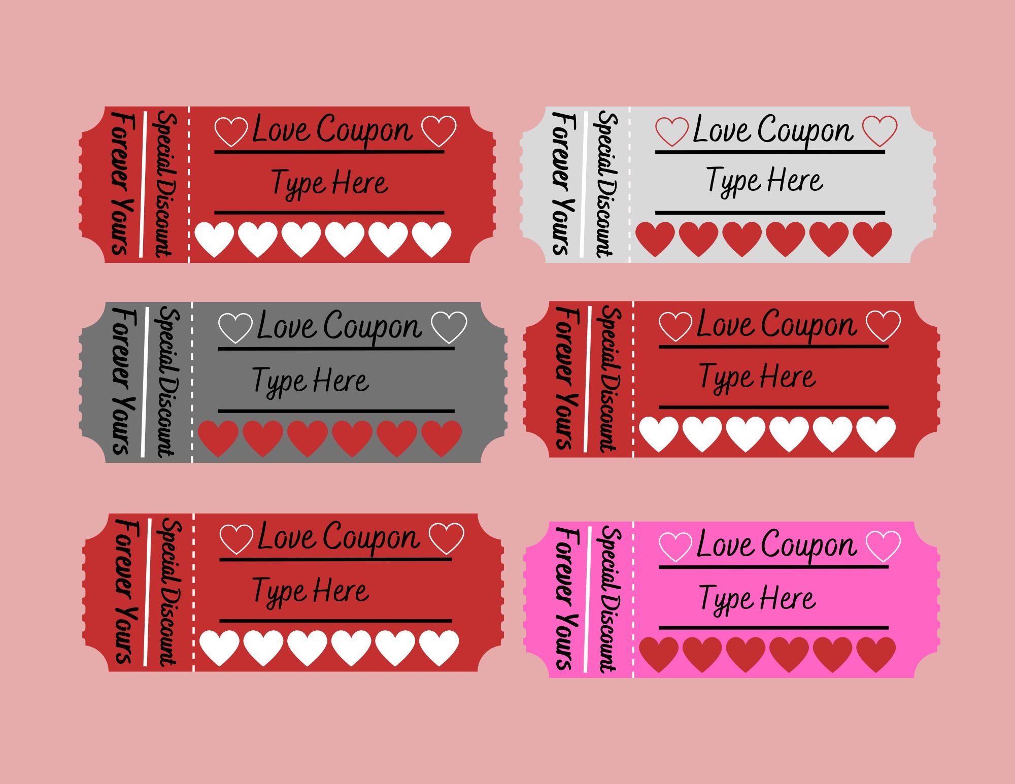 Love Vouchers Template