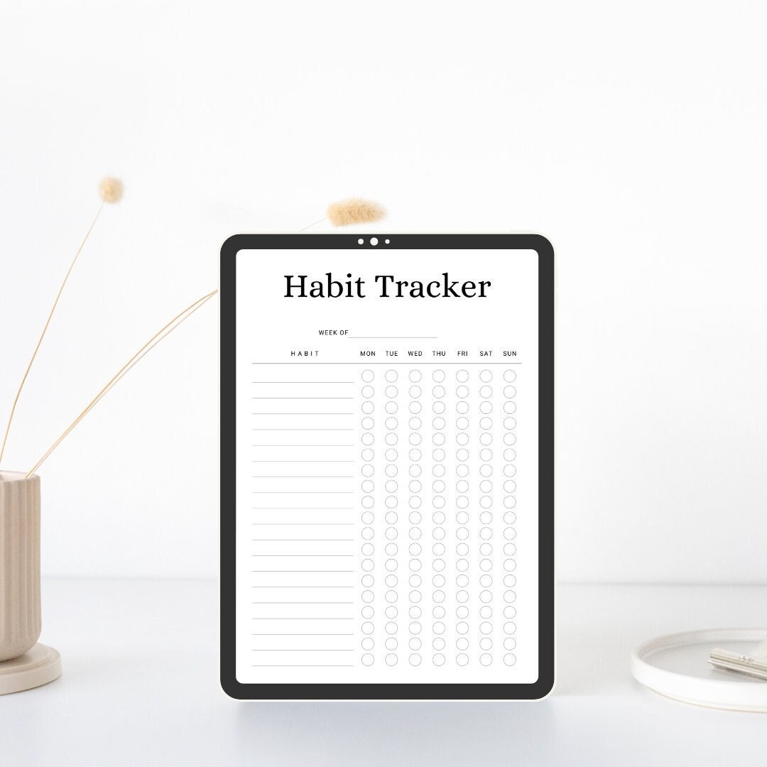 Minimalist Habit Tracker | Printable | Yearly Habit Tracker | Instant ...