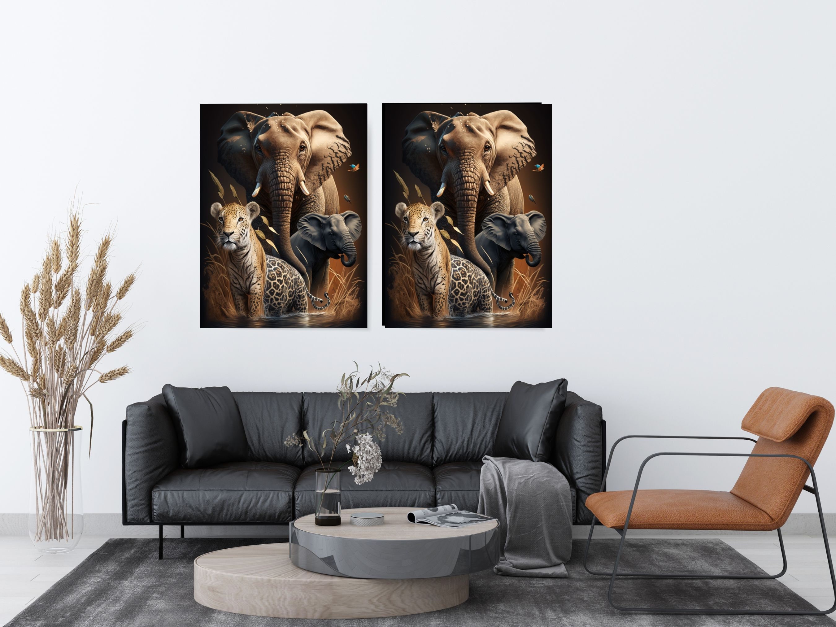 3 Printable Safari Animals Wall Art, Digital Download, Wall Art, Wall ...
