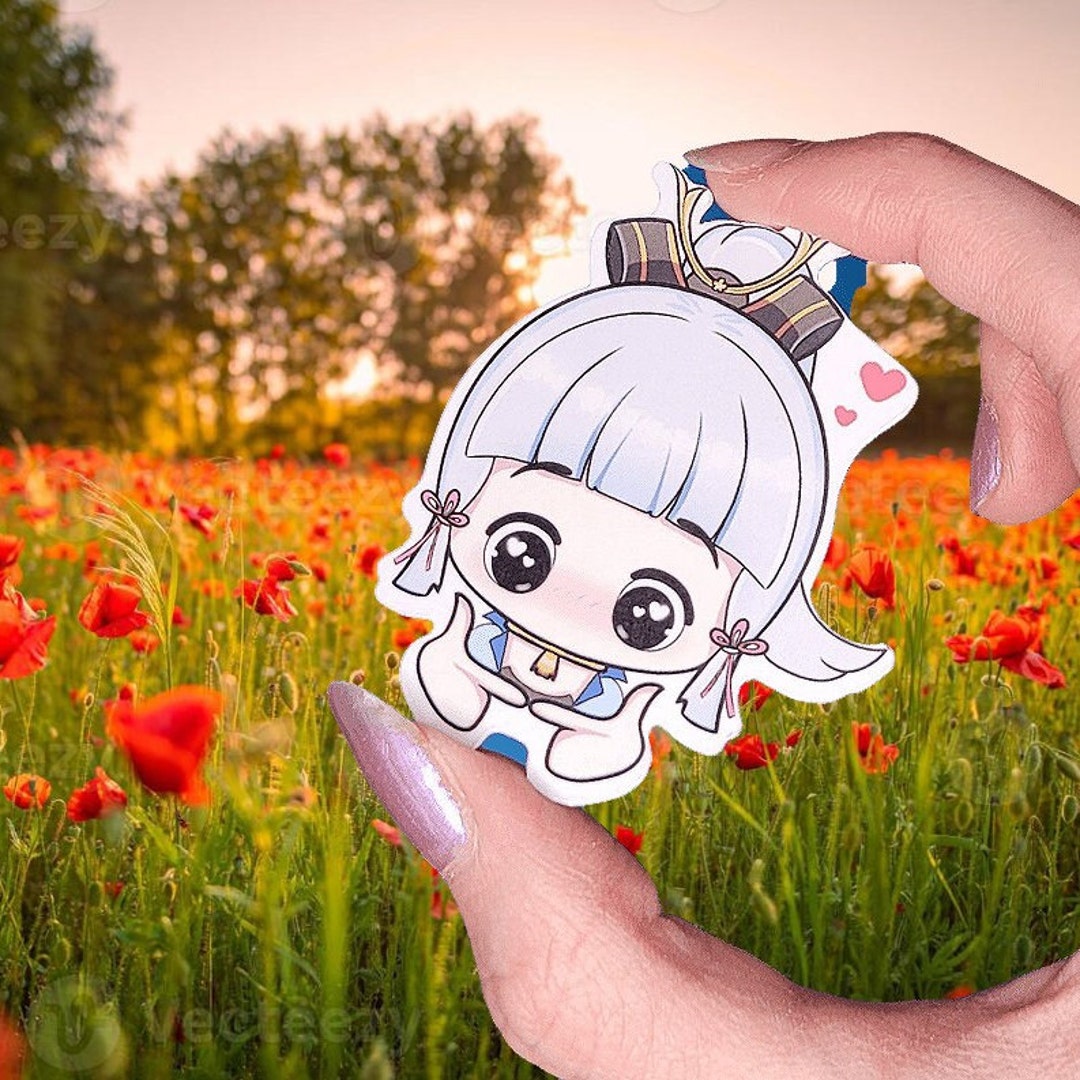 Kamisato Ayaka Sticker Laminated Shiny Paper Stickers, Sturdy ...