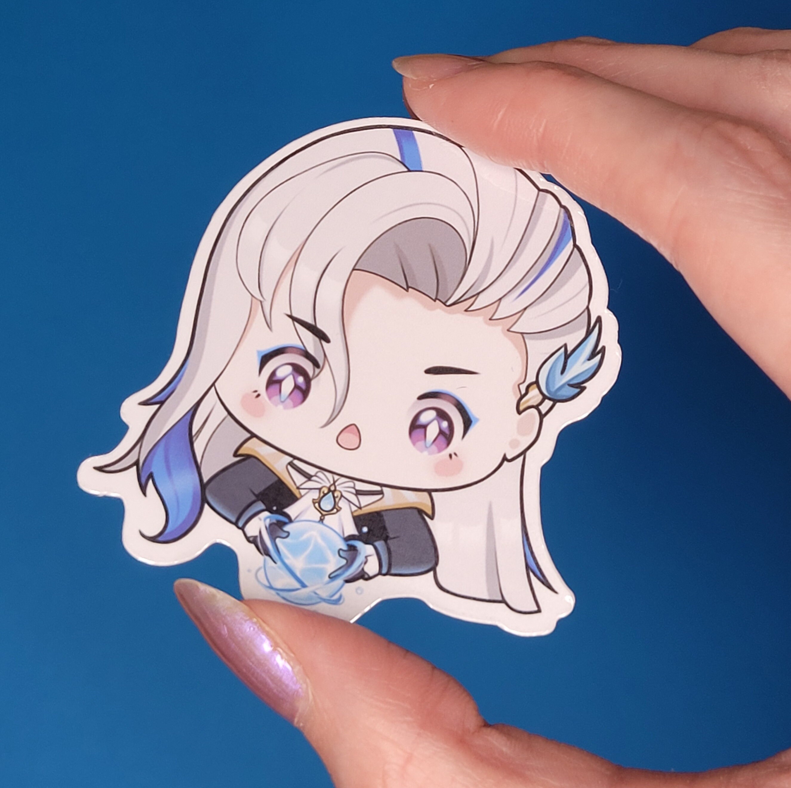 Neuvillette Sticker Laminated Shiny Paper Stickers Sturdy - Etsy