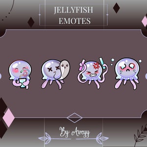 JELLYFISH EMOTES 4 / Twitch / Discord / Youtube / Streaming / Cute ...
