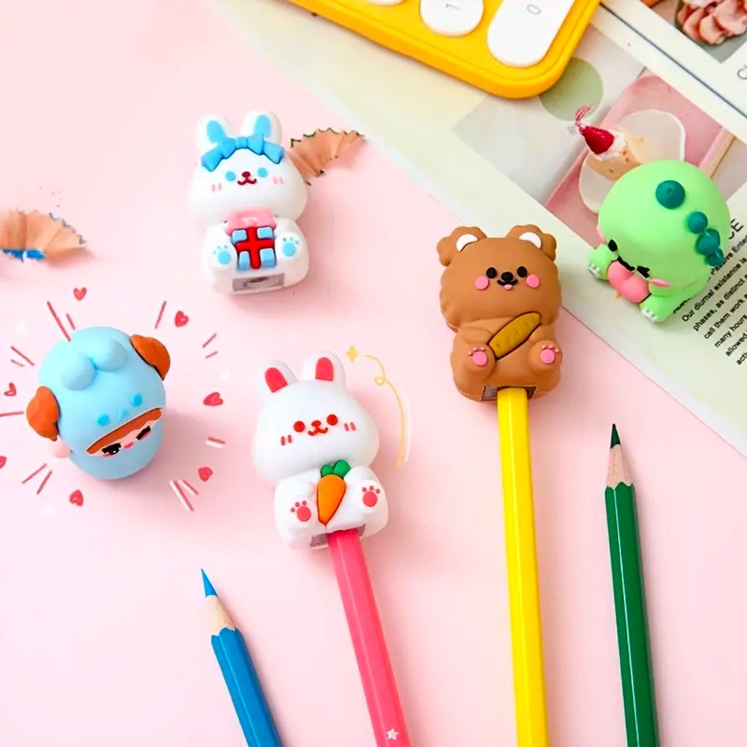 Cute Kawaii Animal Pencil Sharpener, Single Sharpener, Cute Stationery ...
