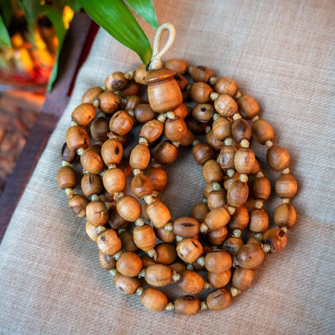 Pure Tulsi Japa Mala Madhu - Chanting Beads 108. Krishna Tulasi for ...