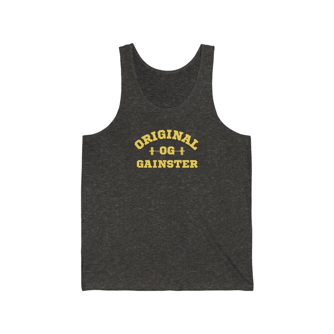 Mens Original Gainster Bodybuilding Tank, Workout Tank, Weightlifting ...