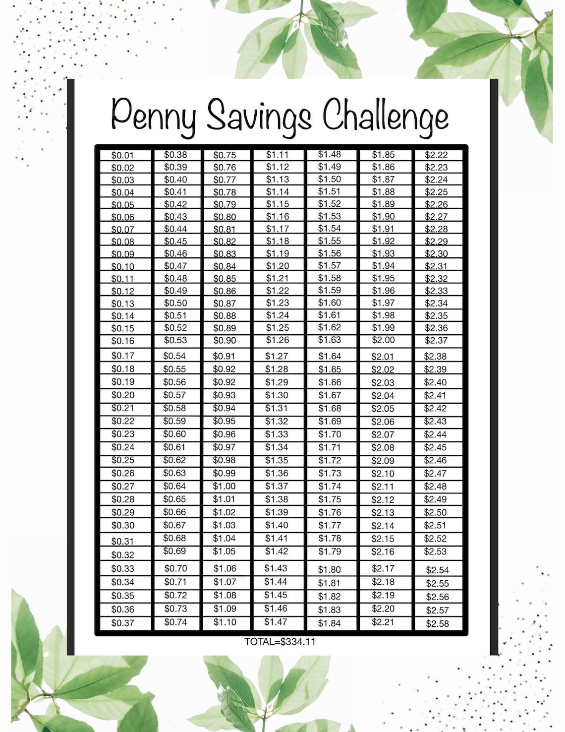 Printable Penny Cash Stuffing Savings Challenge A6 Budget Binder - Etsy