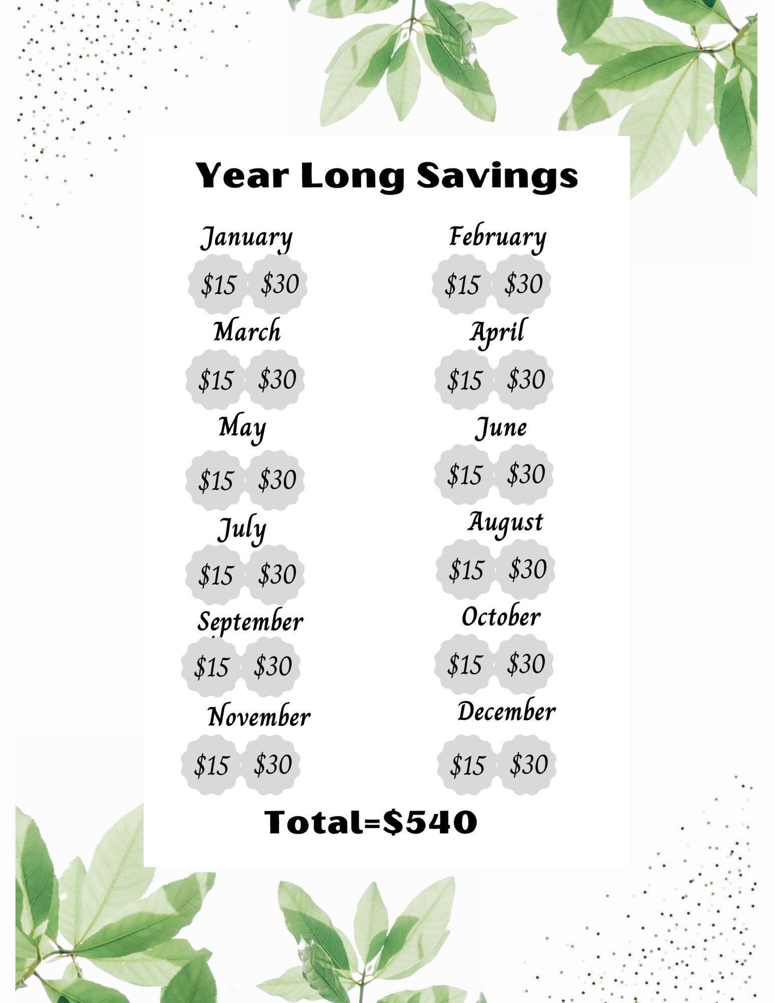 Printable Year Long Cash Stuffing Savings Challenge A6 Budget Binder - Etsy
