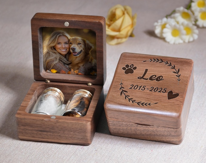 Custom Wooden Pet Fur Memorial Box •pet Small Ashes Box •personalized Pet Sympathy Gift• Dog/cat ...