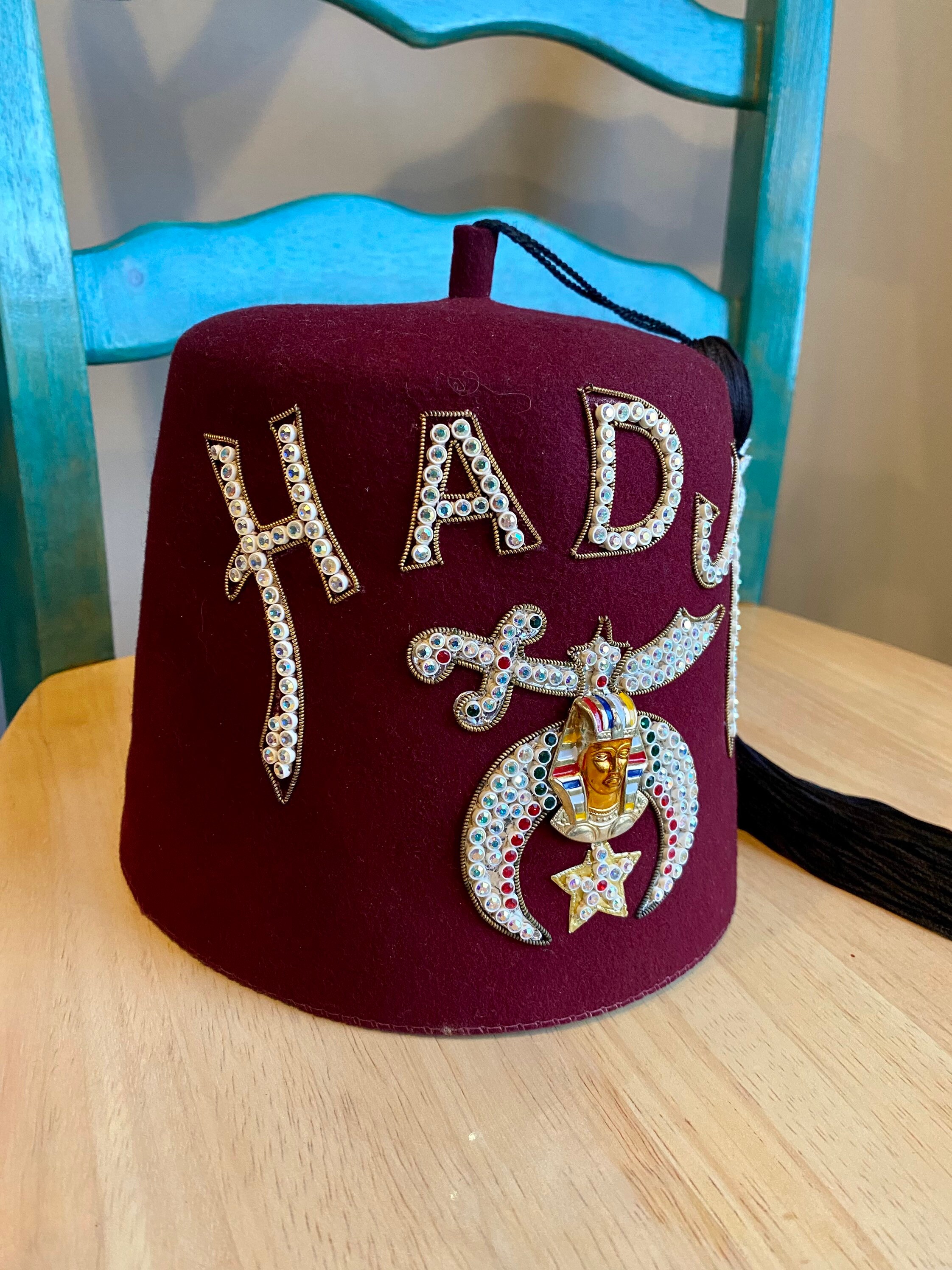 Authentic Masonic Fez Shriner Hat With Carrying Case - Etsy