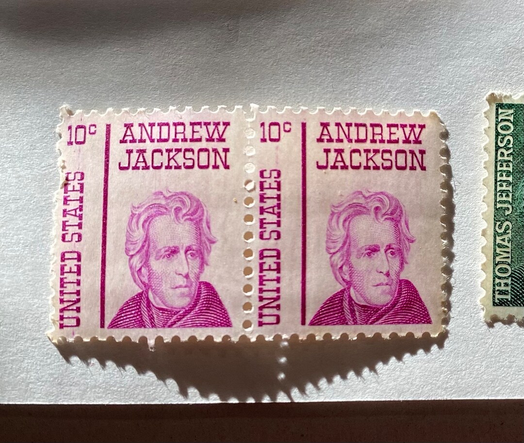 Andrew Jackson 10 Cent Stamp Dark Pink - Etsy
