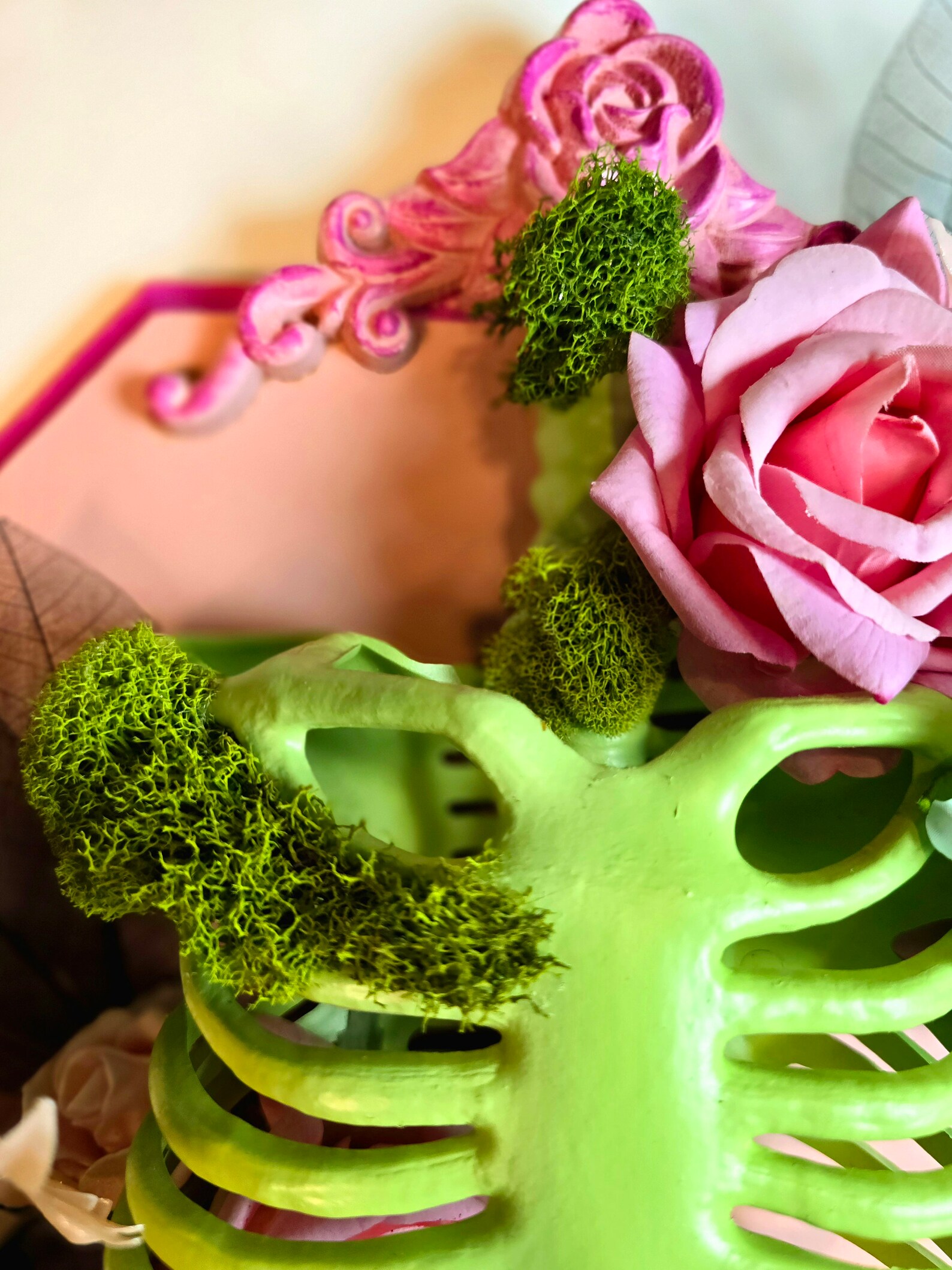 Pastel Goth Floral Skeleton Torso With Amethyst Clusters - Etsy