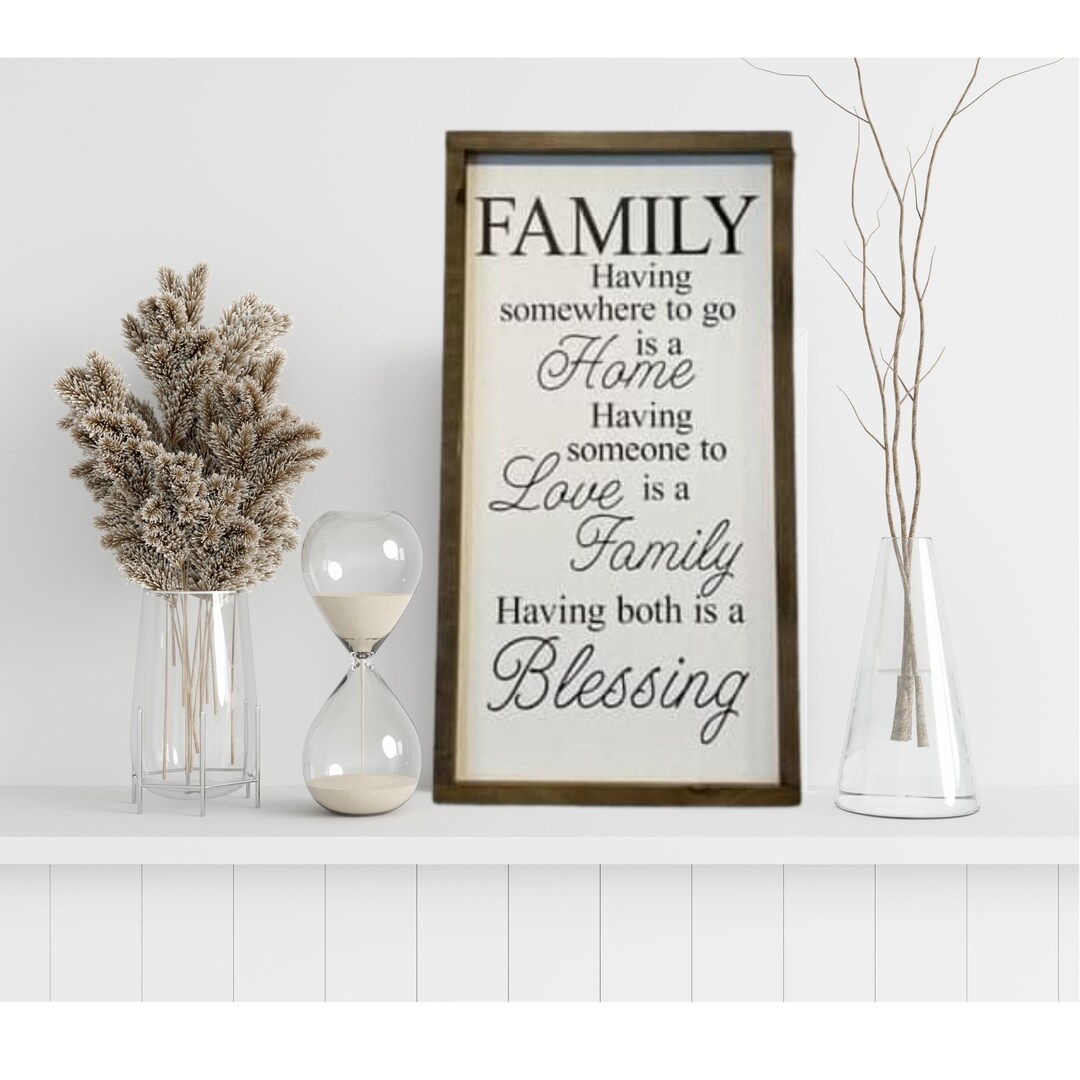 Family Blessing - 12"x24" Framed Sign - Etsy