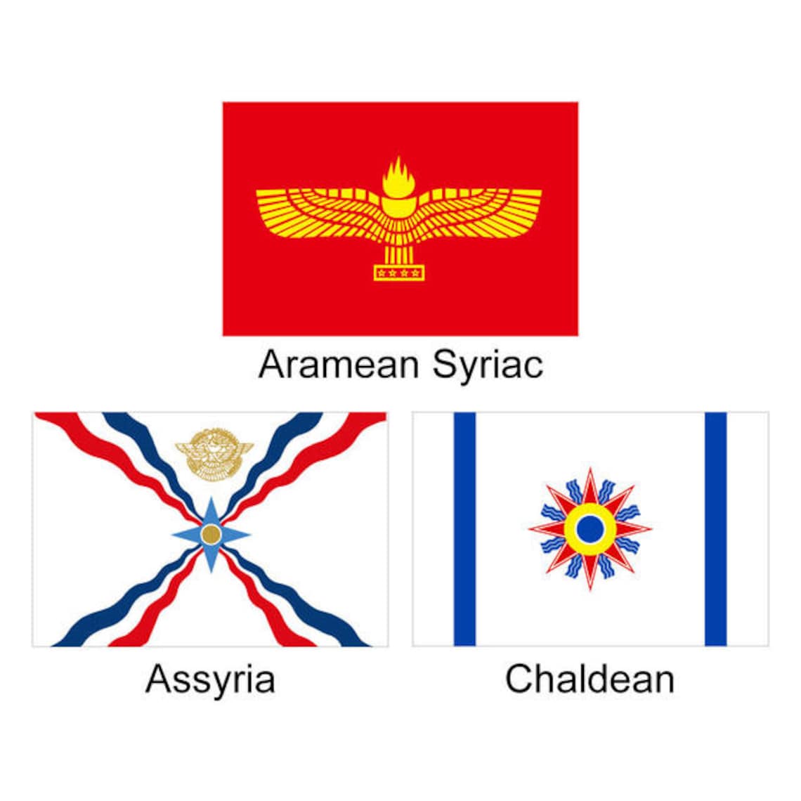 Assyrian Syriac-aramean and Chaldean Flags 150X90CM - Etsy