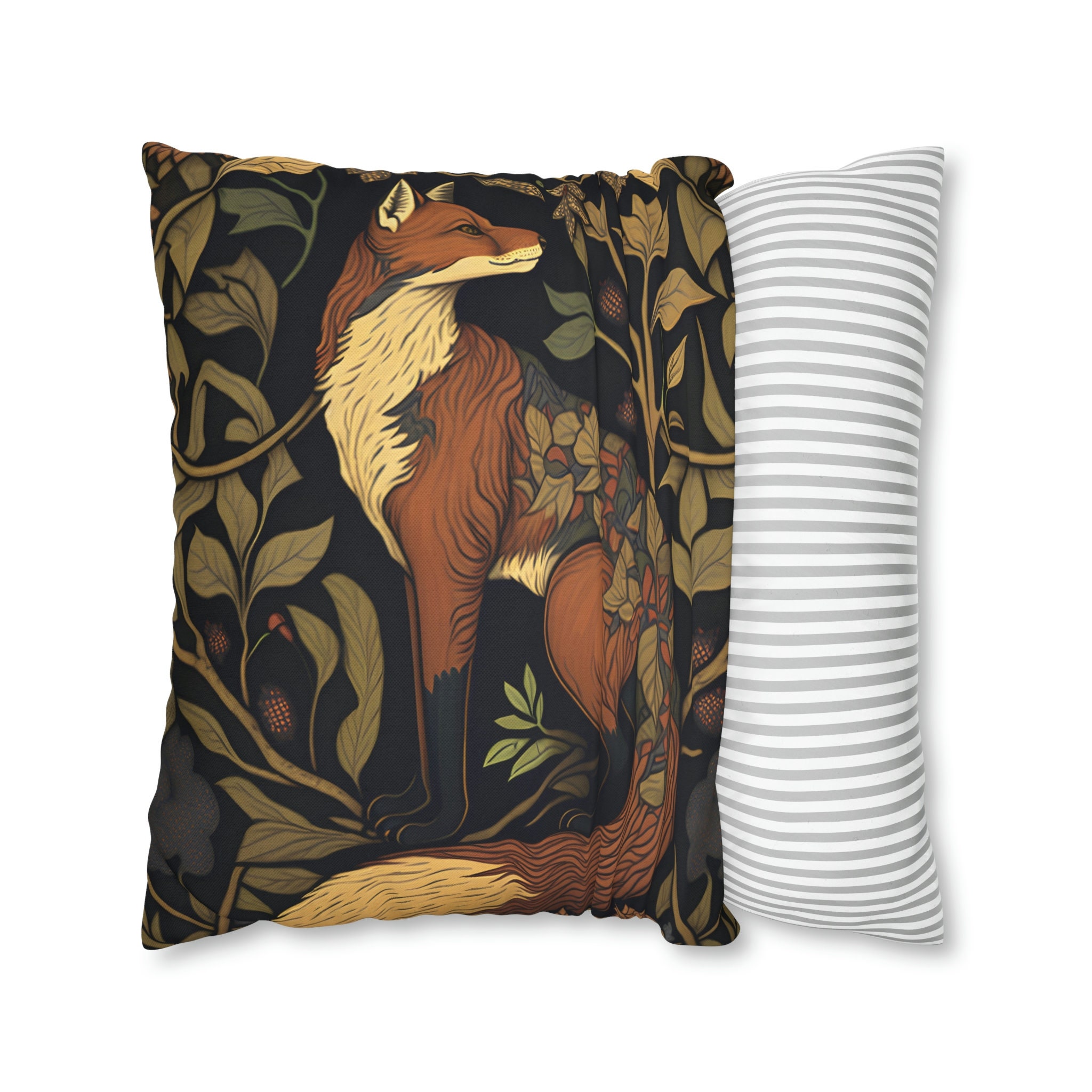 William Morris Inspired Fox Pillow Case - Etsy