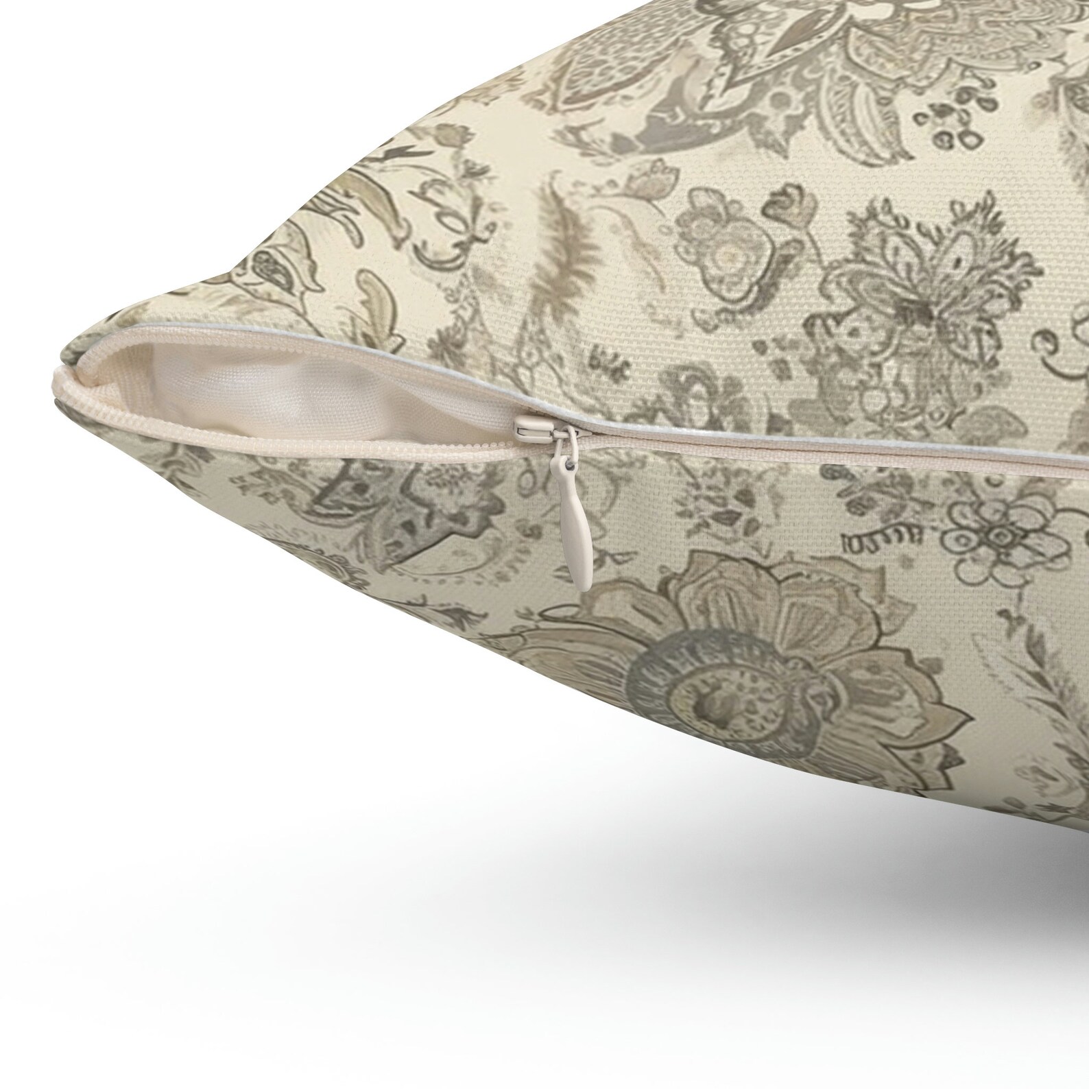 Gray and Beige Paisley Pillow Floral Pillow Paisley Floral - Etsy