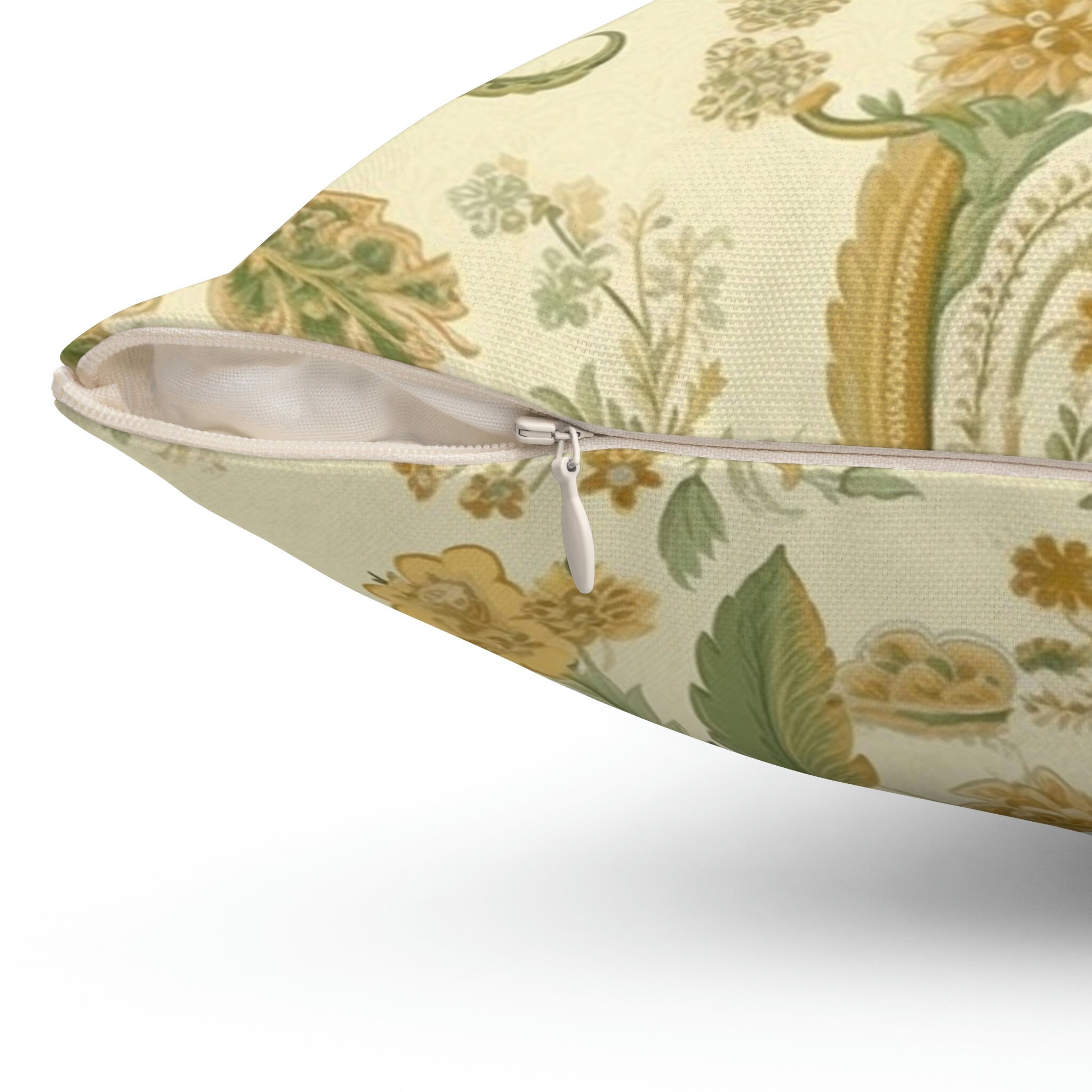 Paisley Flower French Country Pillow Yellow Floral Pillow Botanical ...