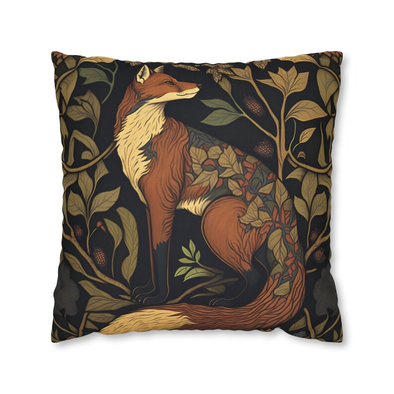 William Morris Inspired Fox Pillow Case - Etsy