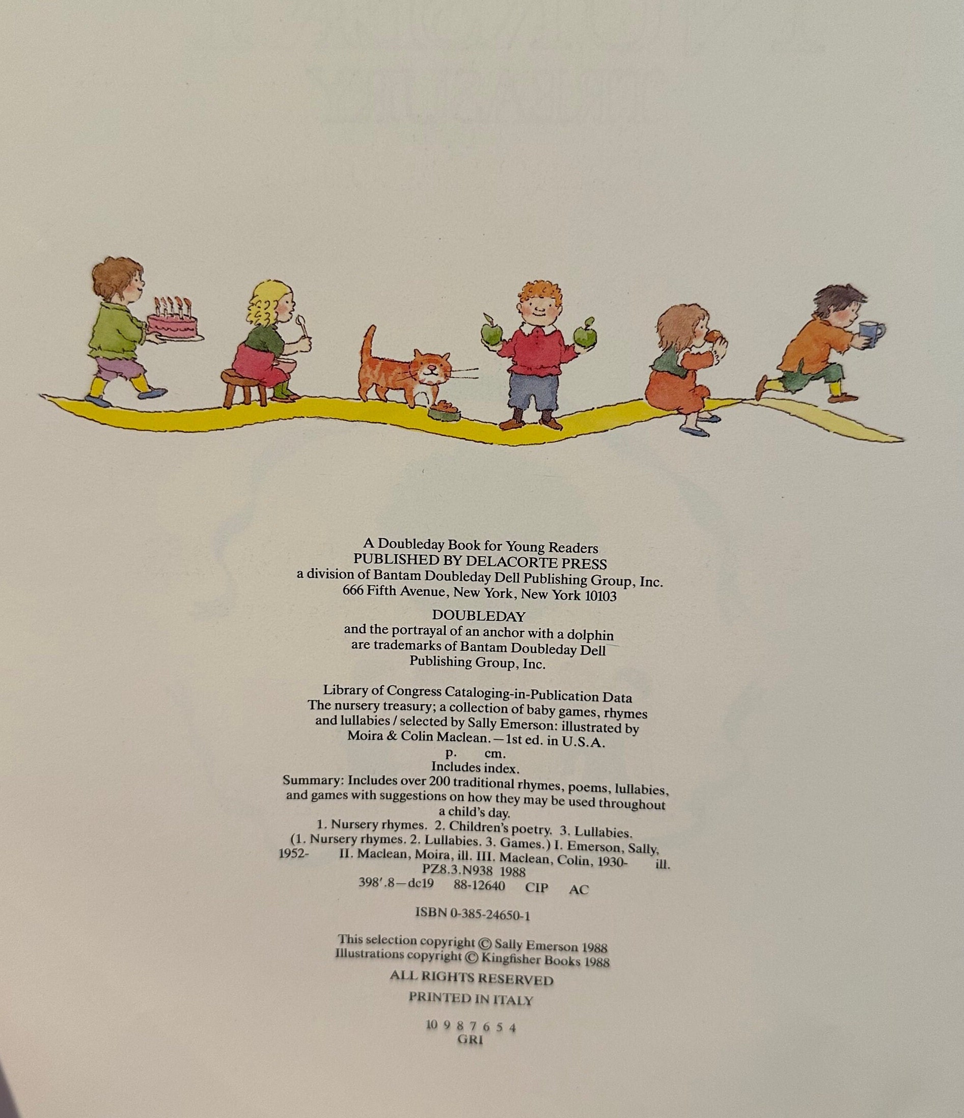 The Nursery Treasury Hardback by Sally Emerson 1988 Vintage Childrens ...
