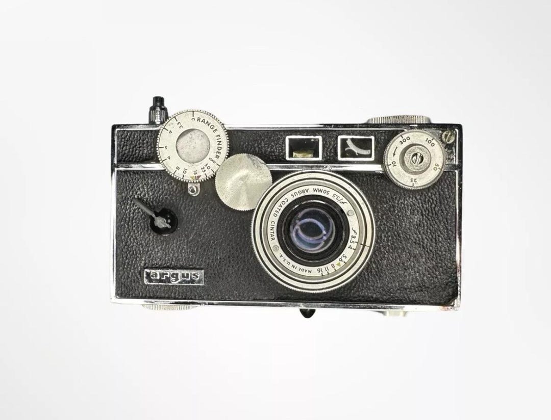 Black Vintage Argus Camera 50 MM F3.5 With Carrying Bag Untested - Etsy