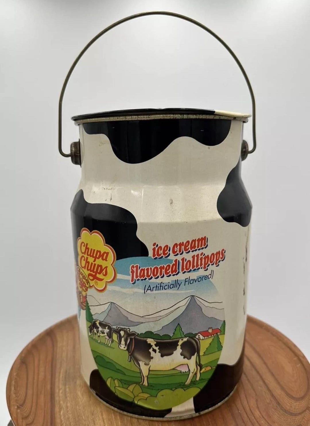 Vintage 1995 CHUPA CHUPS Milk Cow Tin Can 2nd Edition Ice Cream ...