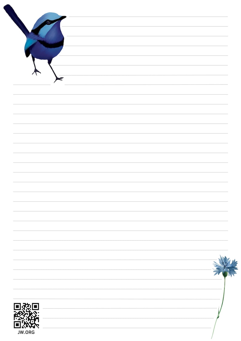 Printable Stationery With QR Code 2 Letter Writing Paper Templates With ...