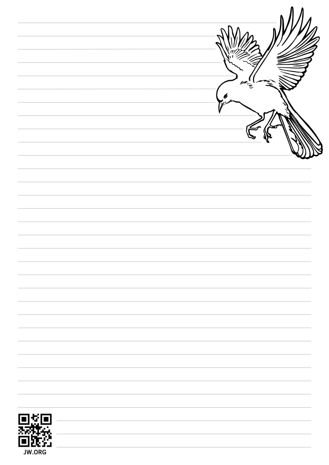 Printable Stationery With QR Code | 5 Letter Writing Paper Templates ...