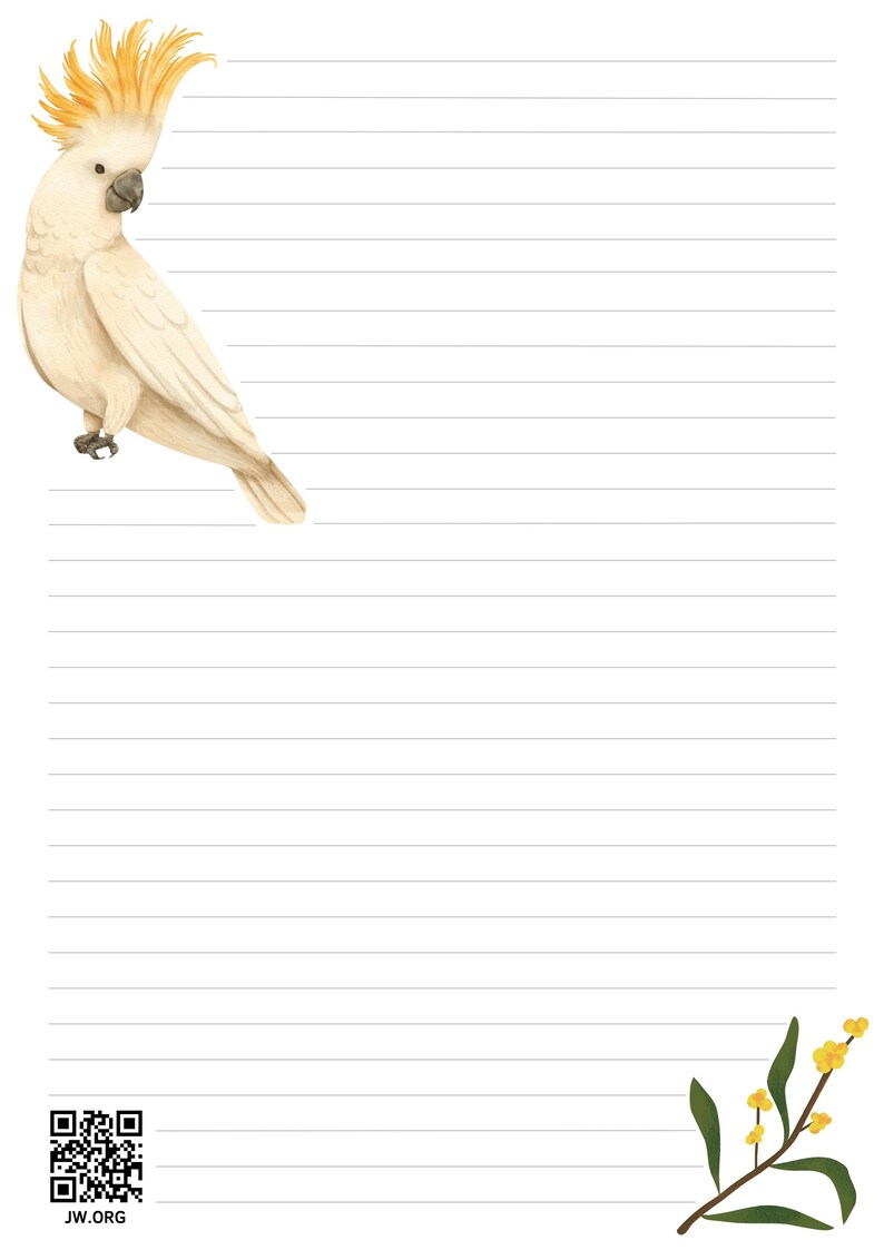 Printable Stationery With QR Code 2 Letter Writing Paper Templates With ...