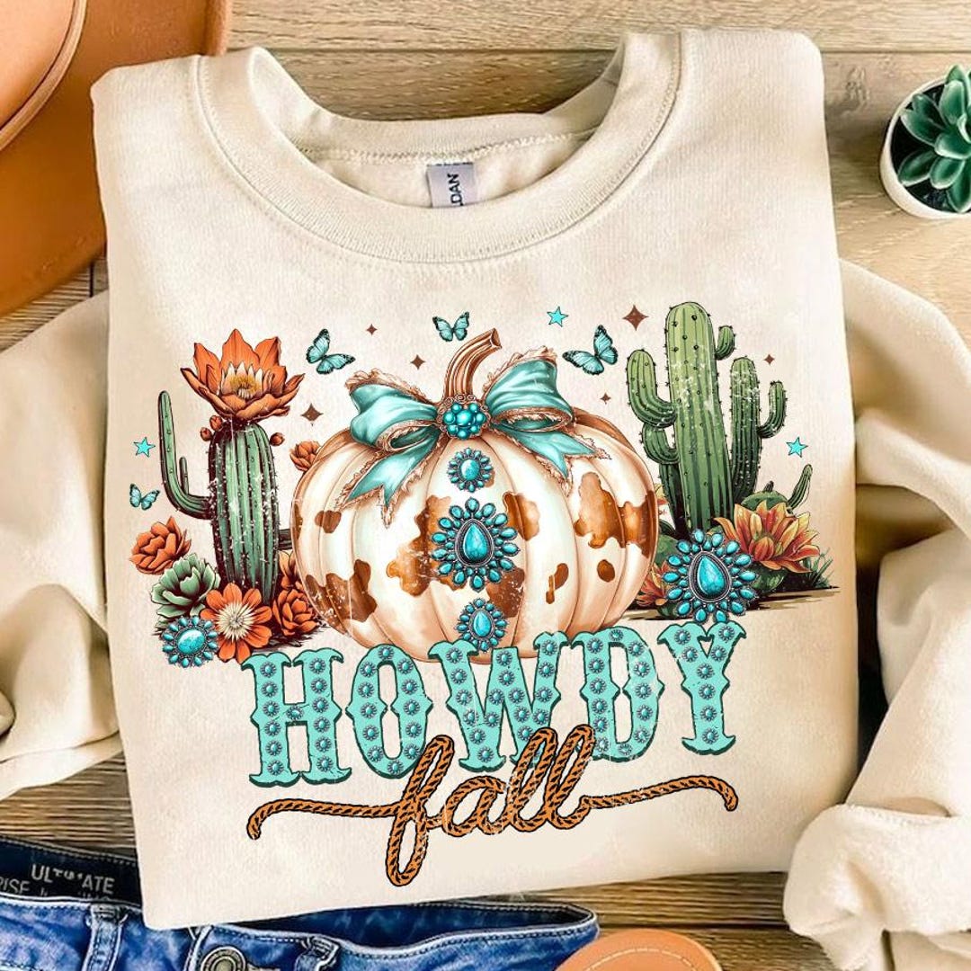 Howdy Pumpkin Png, Howdy Fall Western Pumpkin Png Sublimation, Fall ...