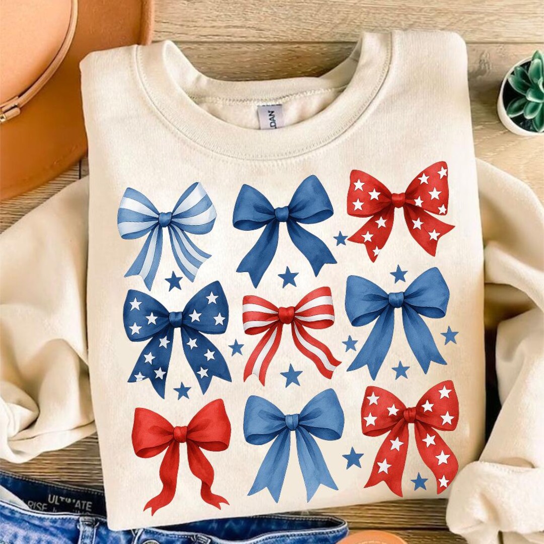Coquette American Bow Png, Preppy American Png, Memorial Png, USA 4th ...