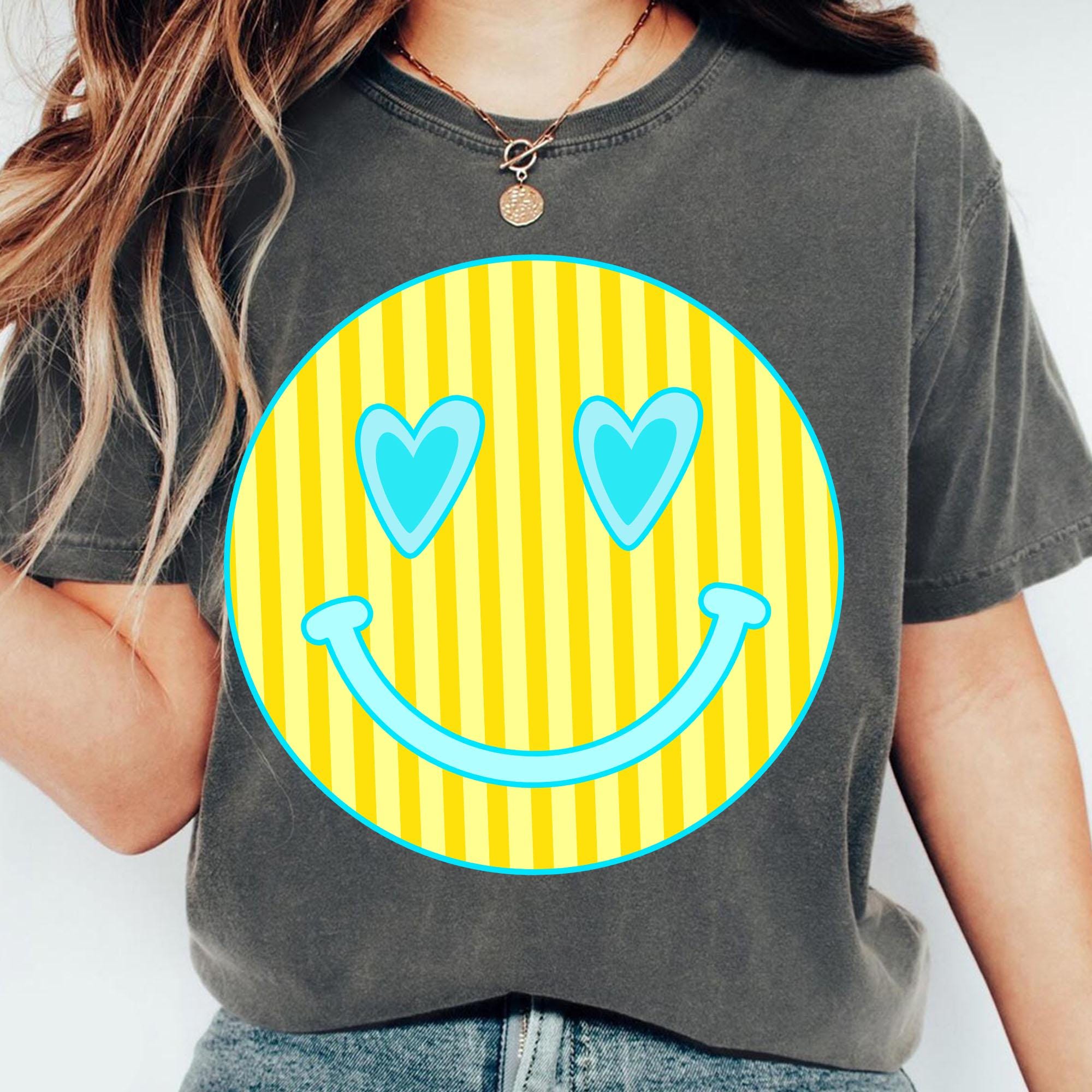 Neon Striped Summer Smiley Face Bundle Png, Beach Life Bundle PNG ...