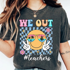 We Out Teacher Png, Retro Happy Last Day of School Png, End of School ...