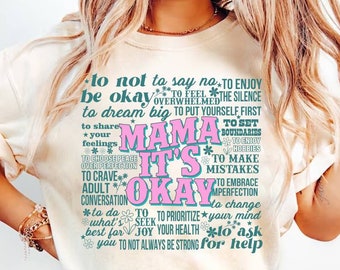 Retro Mama It's Okay PNG Digital File Sublimation Design, One Mental ...
