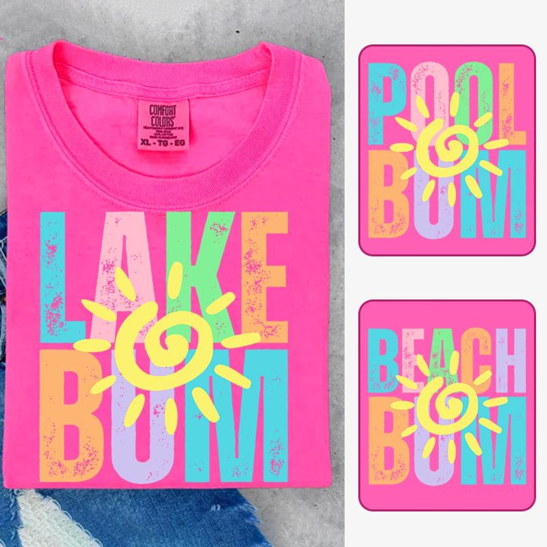 Lake Bum Pool Bum Png Bundle, Beach Bum PNG, Sunshine Png, Summer PNG ...