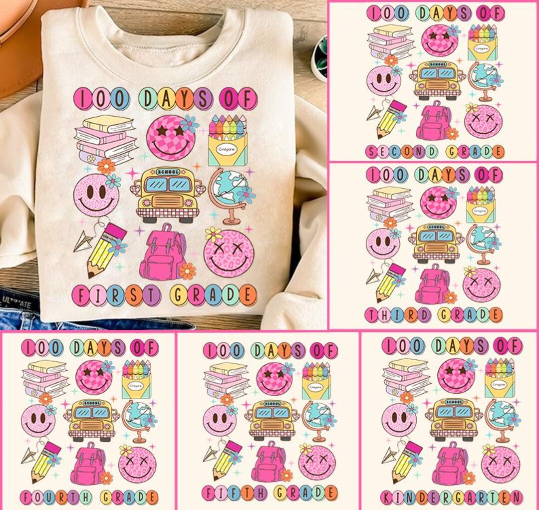 Little Girl 100 Days of School Bracelet PNG, 100 Days of 1st/2nd/3rd ...