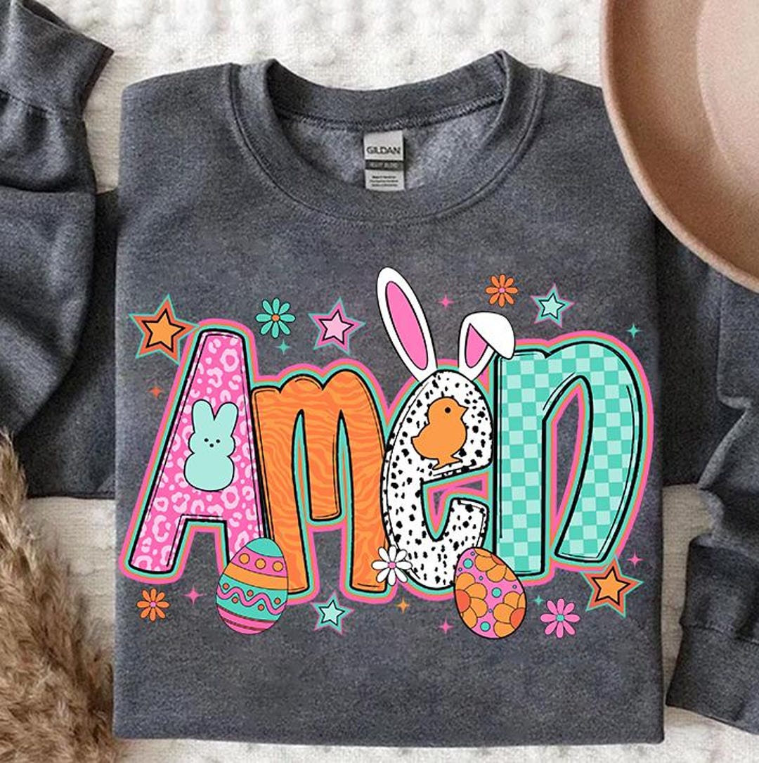 Colorful Amen Easter Png, Easter Jesus Png, Christian Easter Png ...