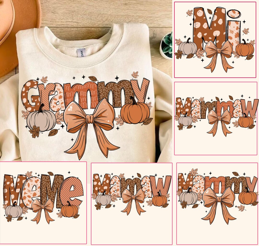 Fall Grammy Mi Mamaw Mammy PNG, Fall Coquette Pumpkin, Fall Vibes Png ...