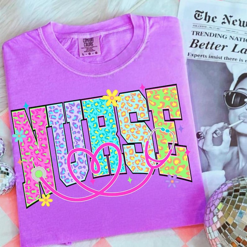 Neon Leopard Nurse Bundle PNG, Nurse Neon Distressed Png, Nurse CNA RN ...