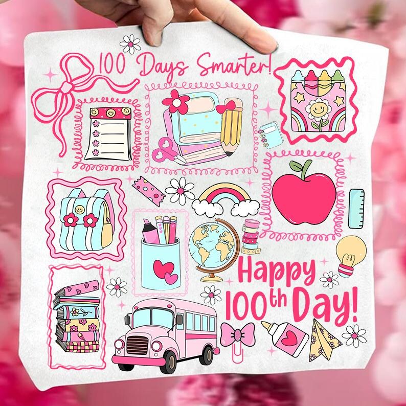 Preppy 100 Days of School PNG, Coquette Teacher Pencil Bow Shirt Design ...