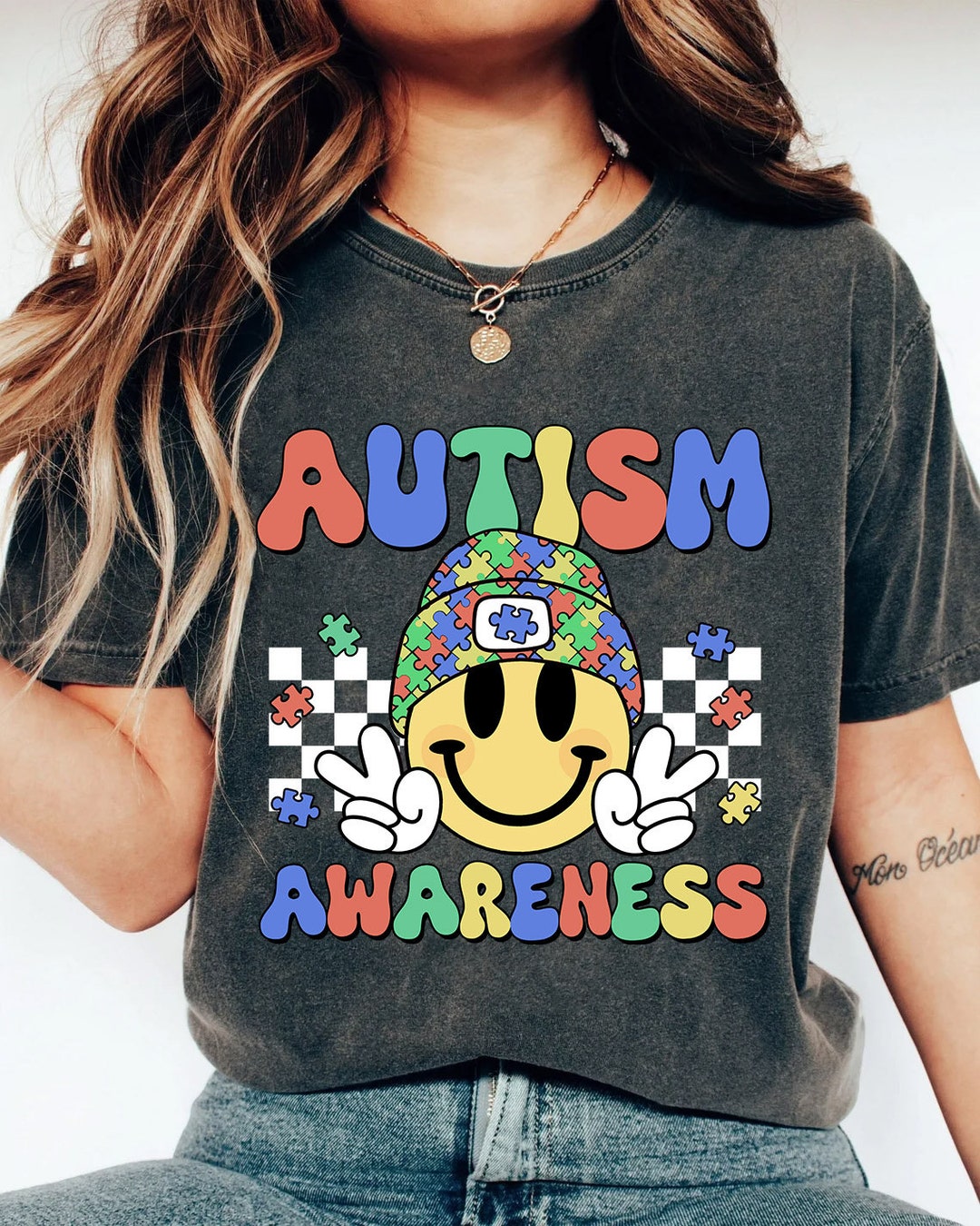 Autism PNG, Autism Sublimation Design, Autism Advocate PNG, Smiley ...
